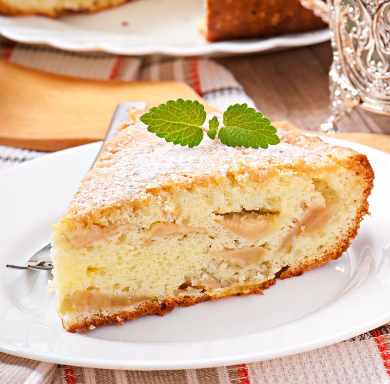 Slice of apple fruit pie stock image. Image of closeup - 39739205