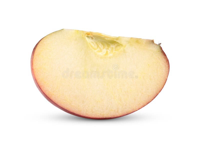 Slice Apple Isolated on White Stock Image - Image of health, vitamin ...