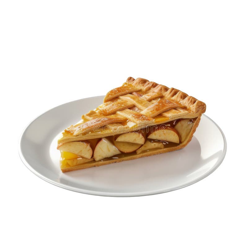 A Slice of Apple Pie with a Lattice Crust Stock Image - Illustration of ...
