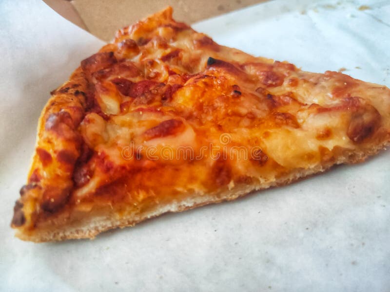 A Slice of Delicious Basic Cheese Pizza for Dinner Stock Image - Image ...