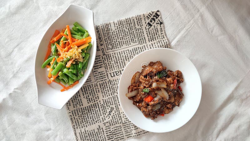 Slice beef with vegetables stock image. Image of carrots - 308455699