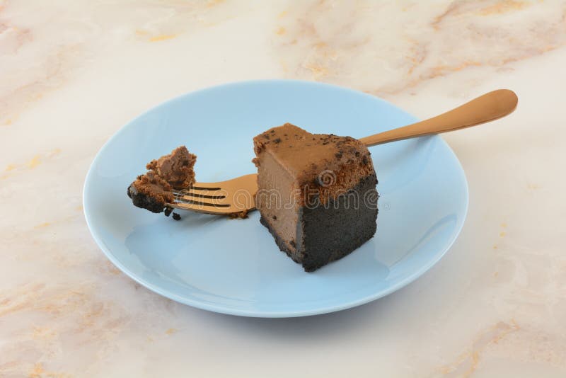 Belgian Chocolate Cheesecake Slice Stock Image - Image of chocolate ...