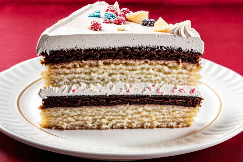 A Slice of Birthday Cake with a Missing Bite Hinting at the Celebrant Stock Illustration ...