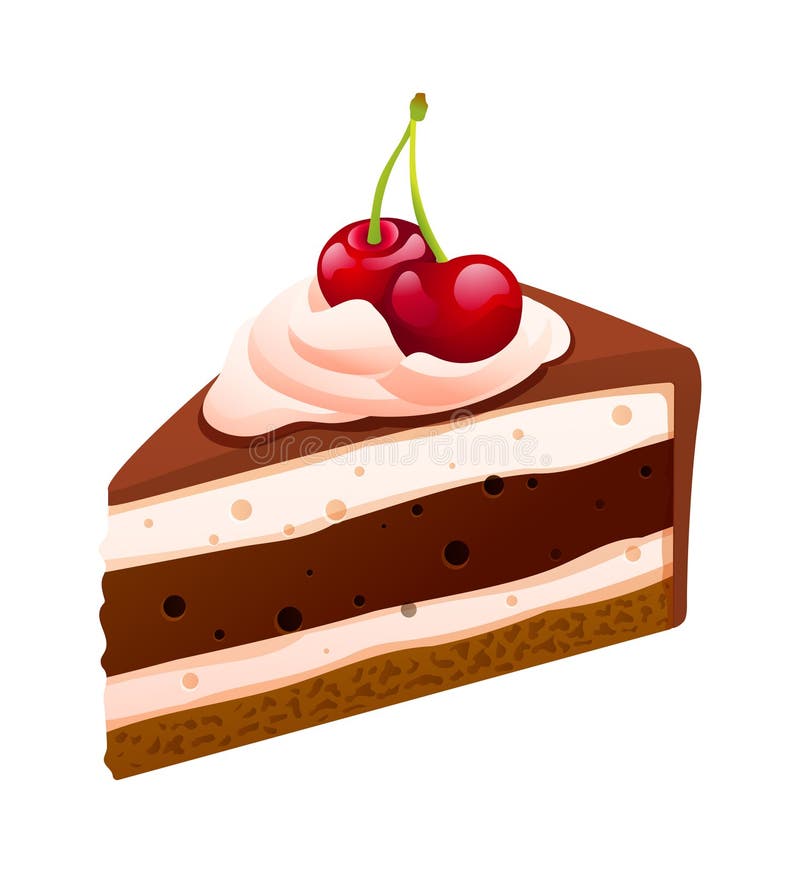 Black Forest Cake Illustration Stock Illustrations – 320 Black Forest ...