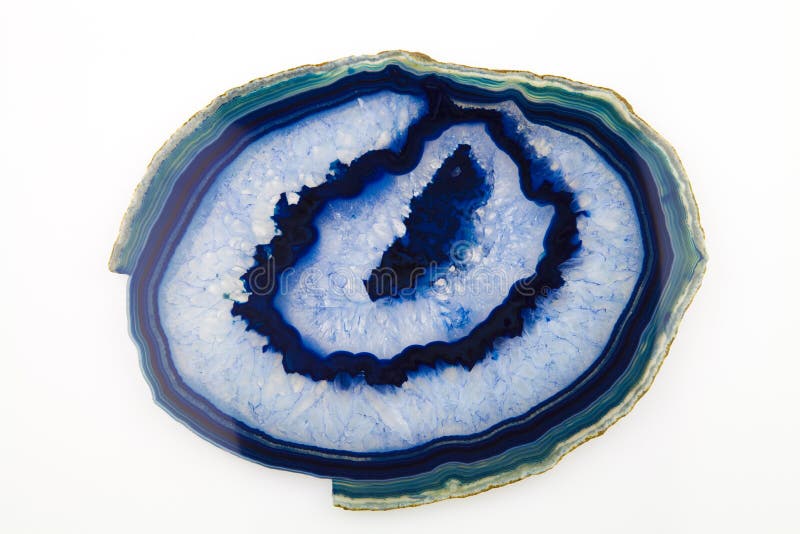 Rock slice stock photo. Image of banded, blue, white, slice - 5399948