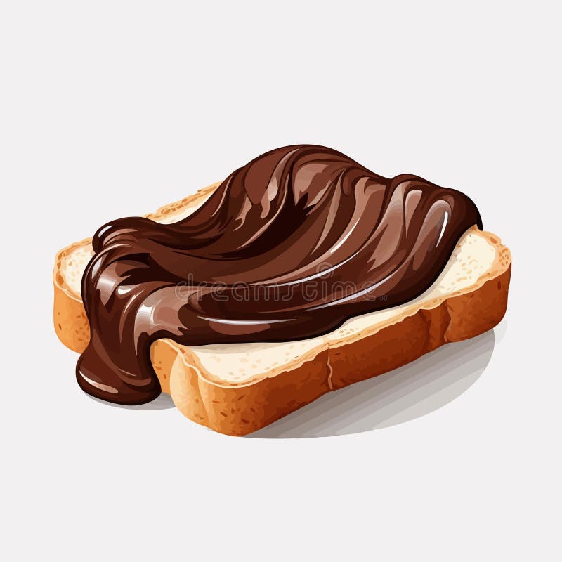 Chocolate Spread Slice Bread Stock Illustrations – 372 Chocolate Spread ...