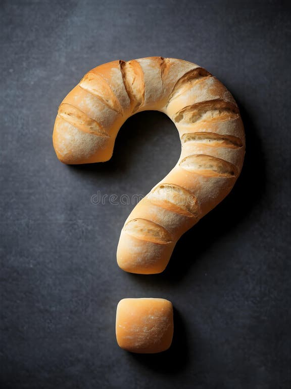 A Slice of Bread is Creatively Shaped into a Question Mark Against a ...