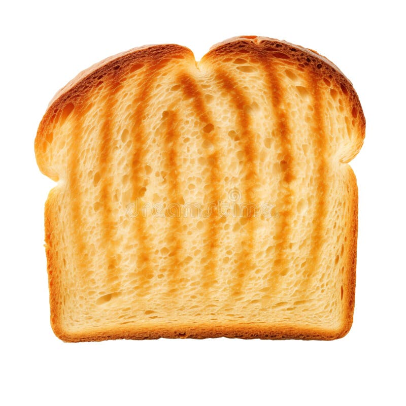A Slice of Bread is Cut Out on a Transparent Background. Toasted Slice ...
