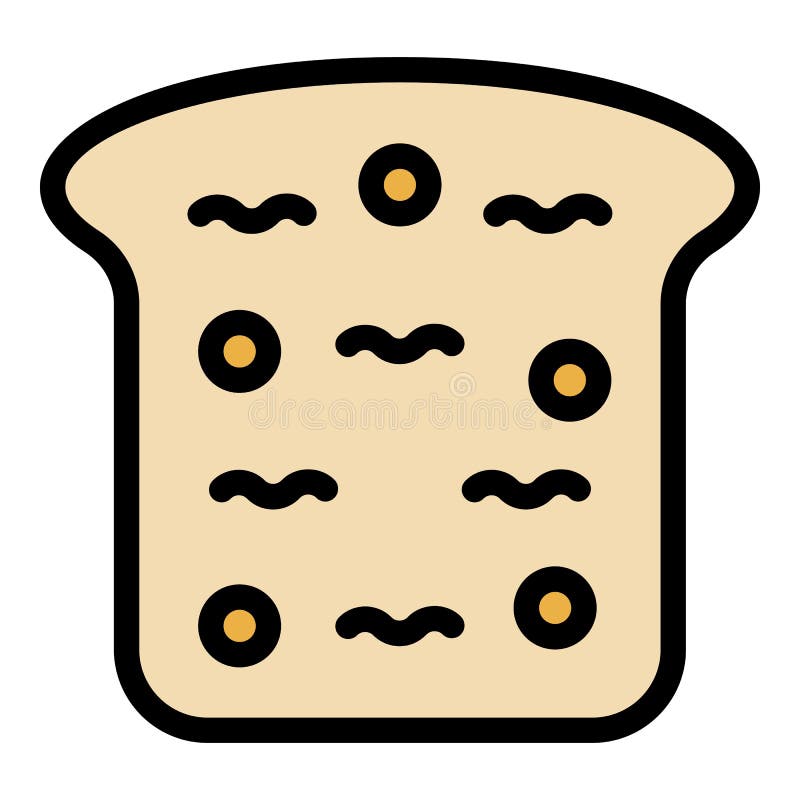 Slice Bread Icon Color Outline Vector Stock Vector - Illustration of ...