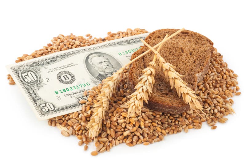 Dollar with slice bread stock photo. Image of wheat, bakery - 19751370