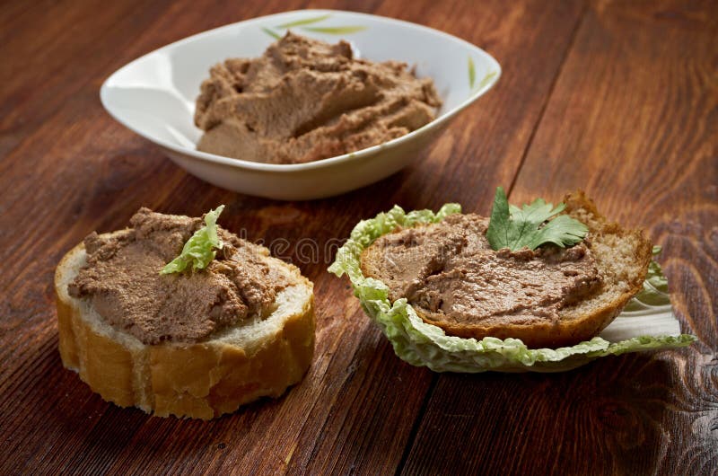 Slice of bread with pate stock image. Image of tasty - 34974533