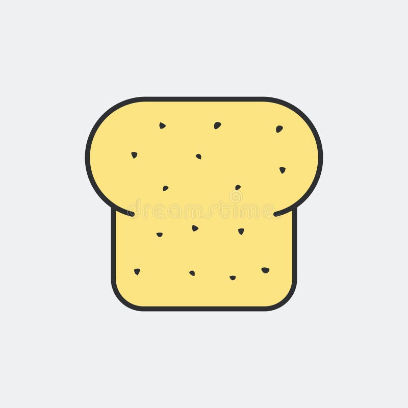 Slice of Bread Symbol Concept. Stock Vector - Illustration of ...