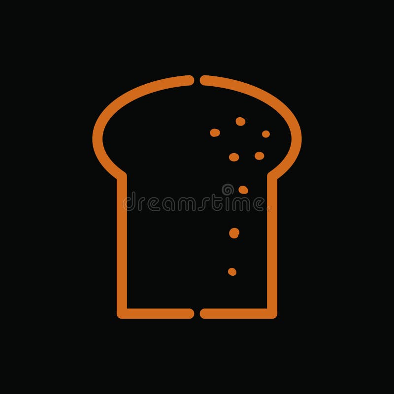 Slice of Bread. Vector Illustration Decorative Design Stock Vector ...