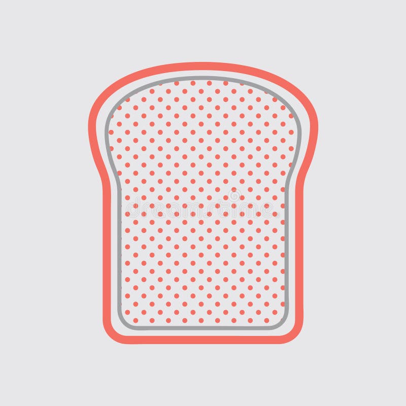 Slice of Bread. Vector Illustration Decorative Design Stock Vector ...