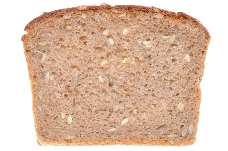 Slice of brown bread stock image. Image of slice, texture - 47563399