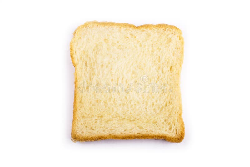 A Piece of Bread Isolate a Slice of White Bread Isolated on Background ...