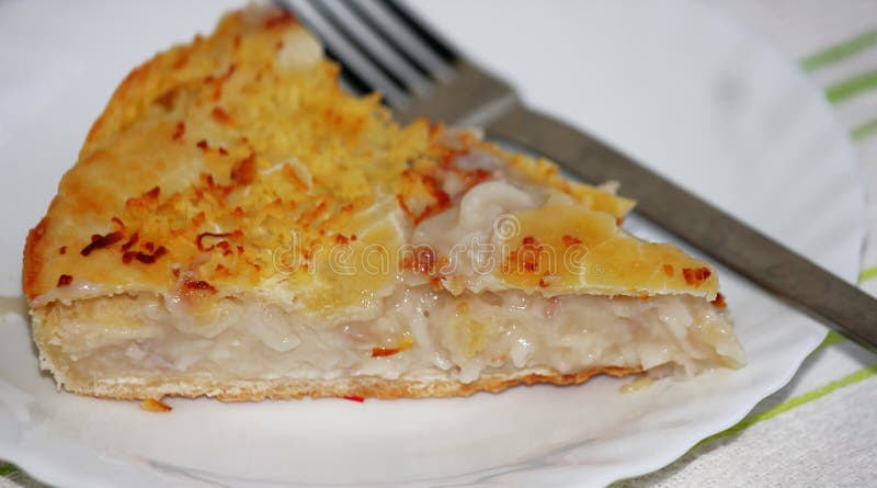 Delicious Fresh Layered Buko Pie Stock Photo - Image of home, crust ...