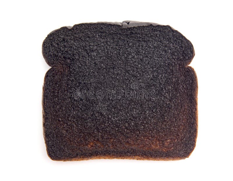 Slice of Burnt Toast stock image. Image of unhealthy - 119659431