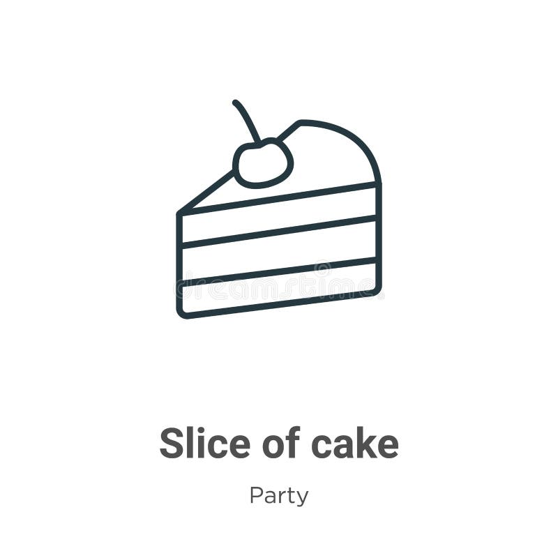 Birthday Cake Slice Outline Outline Stock Illustrations – 1,627 ...