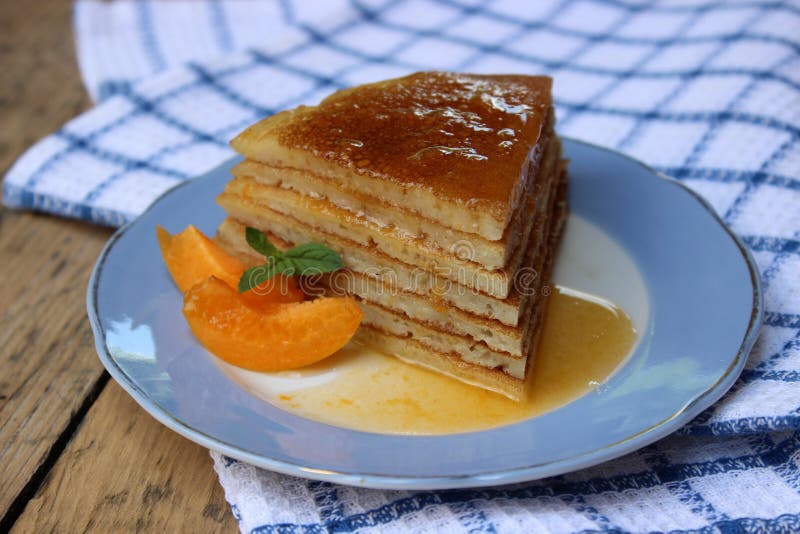 Slice cake pancake stock photo. Image of nutrition, breakfast - 76169460