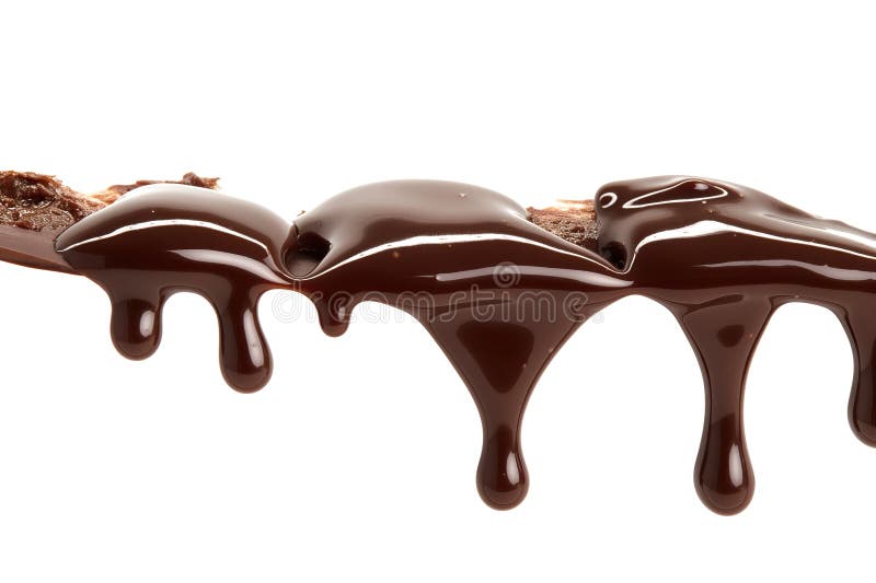 Slice of Cake Topped with Rich Chocolate Icing, with Melted Chocolate ...