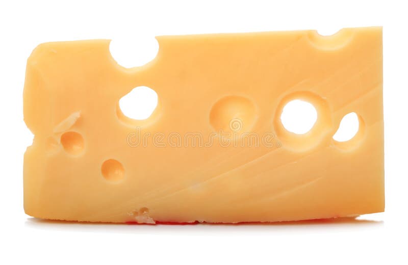Slice of cheese stock image. Image of hole, cheese, maasdam - 17913085