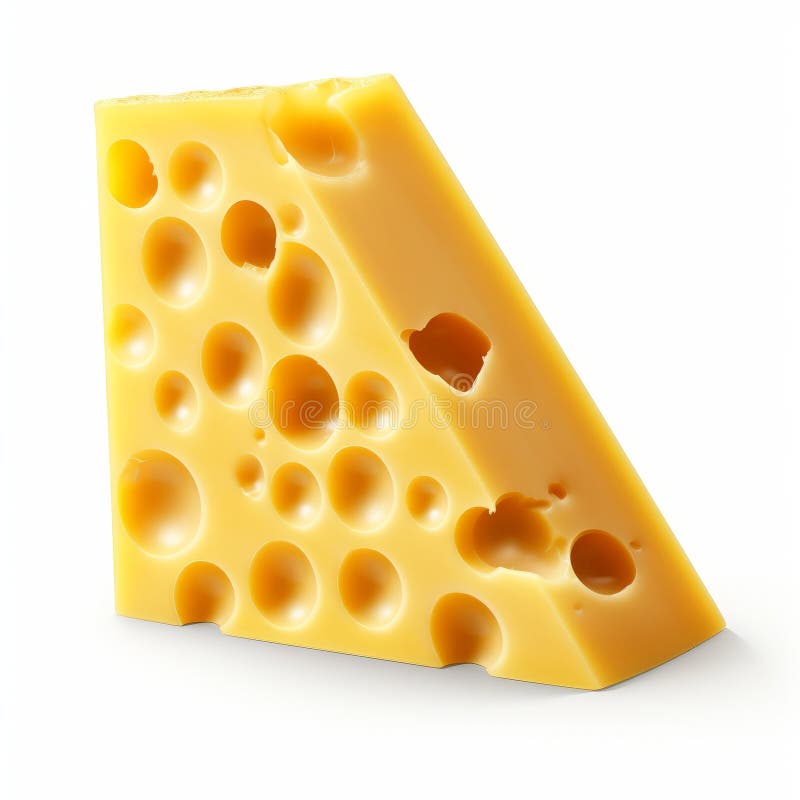 Isolated Cheese Image with Holes on White Background Stock Illustration ...