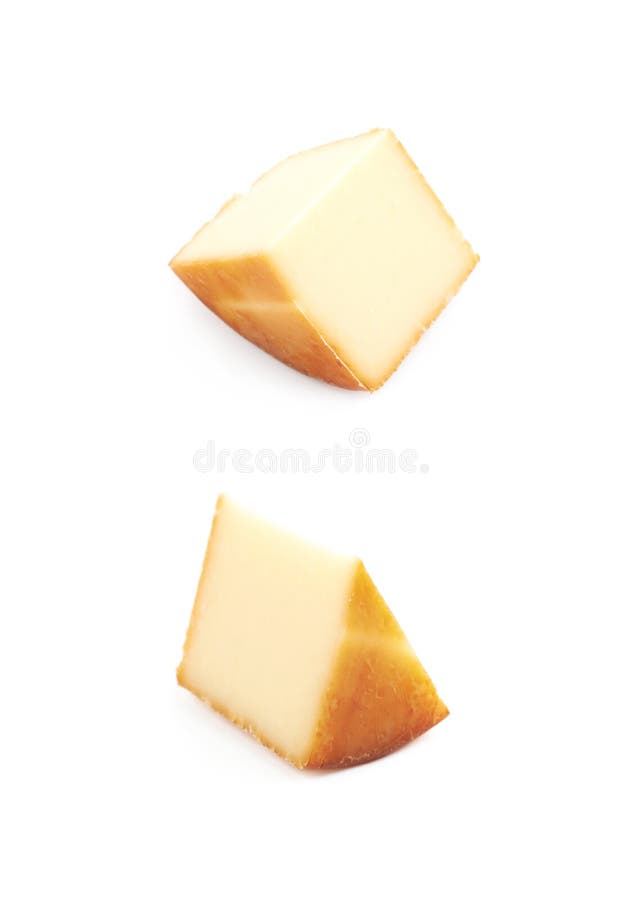Slice of cheese isolated stock photo. Image of piece - 109162840