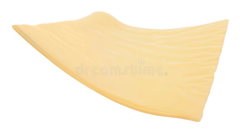 Slice of Cheese Isolated on White. Burger Ingredient Stock Photo ...