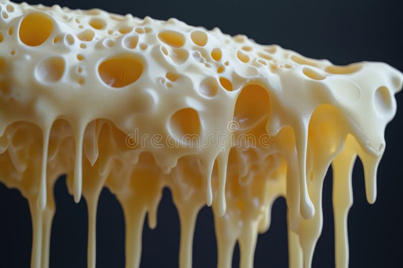 A Slice of Cheese with Melted Edges on Top, Served on Its Own Stock ...
