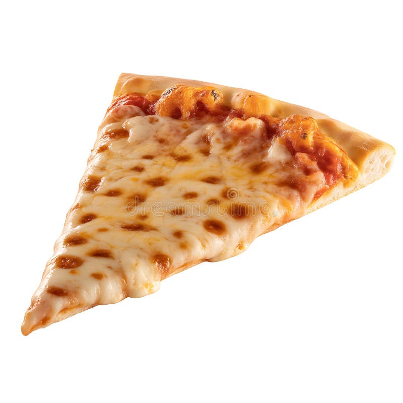Slice of Cheese Pizza Isolated on White Stock Illustration ...