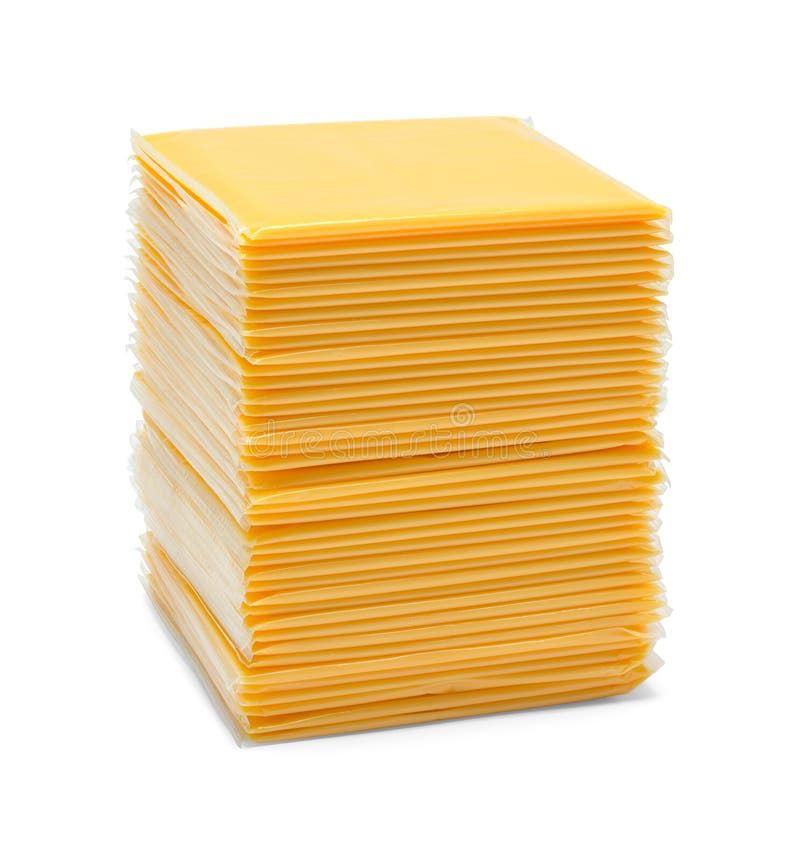 Slice Cheese Stack stock photo. Image of wrapped, processed - 231940042
