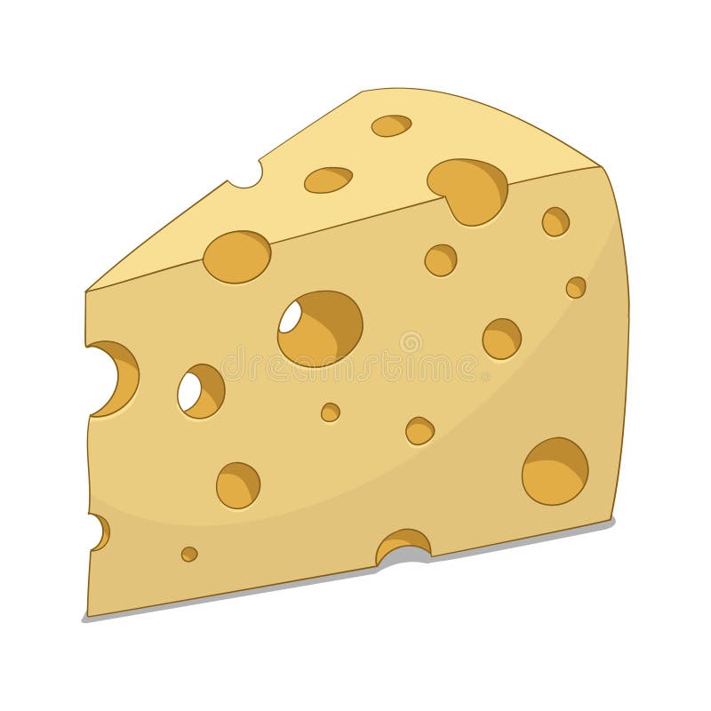 Slice of Cheese Vector Illustration Stock Vector - Illustration of ...