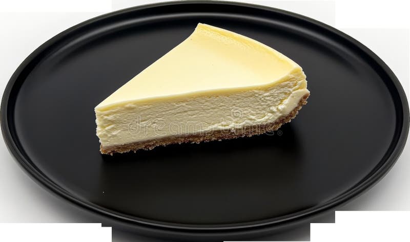 Slice of Cheesecake on Black Plate, Dessert Presentation. Culinary ...