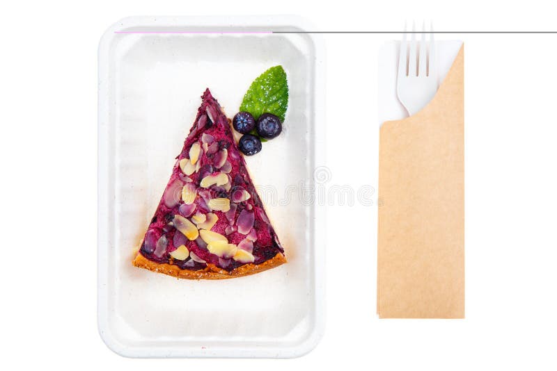Slice of Cheesecake in a Box for Delivery Stock Photo - Image of ...