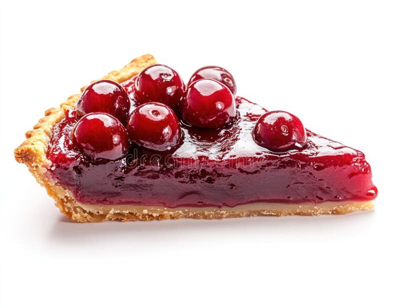 A Slice of Cherry Pie with a Cherry on Top Stock Illustration ...