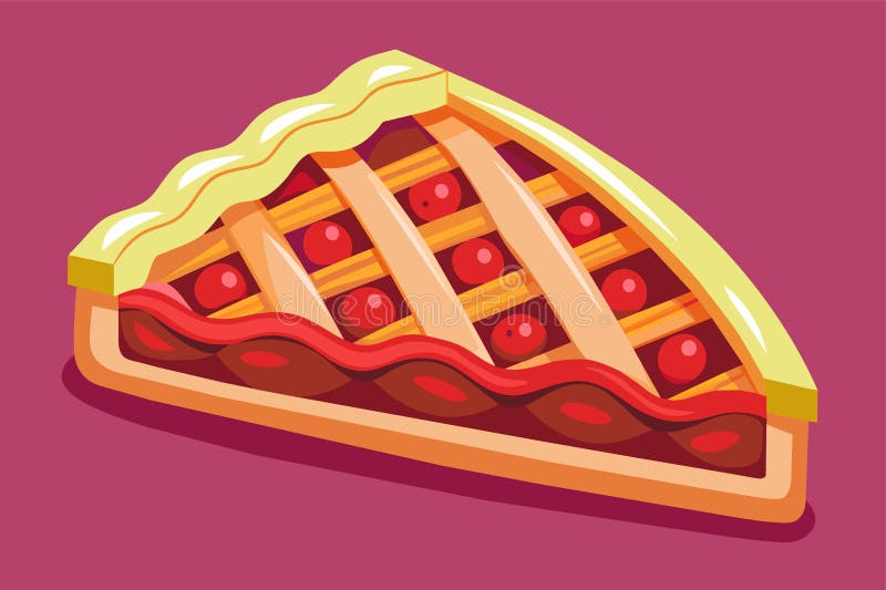 A Slice of Cherry Pie Topped with Fresh Cherries, Cherry Pie Slice ...