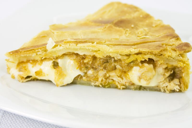 Slice of chicken pie stock image. Image of cheese, plate - 8539571