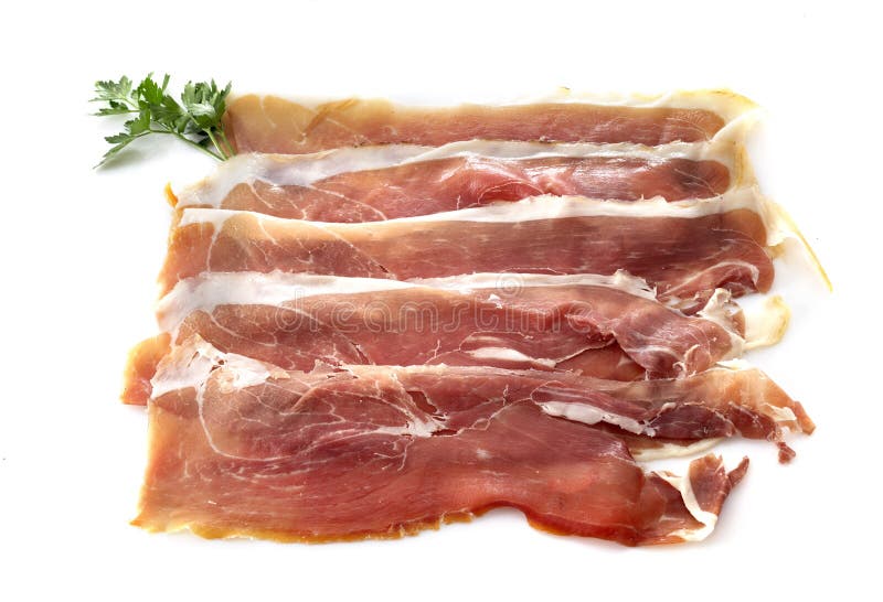 Slice of cured ham stock image. Image of parma, parsley - 289807903