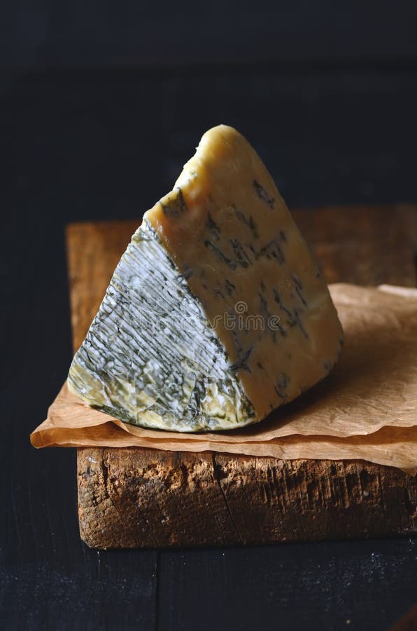A Slice of Danish Blue Cheese Stock Image - Image of cheese, grocery ...