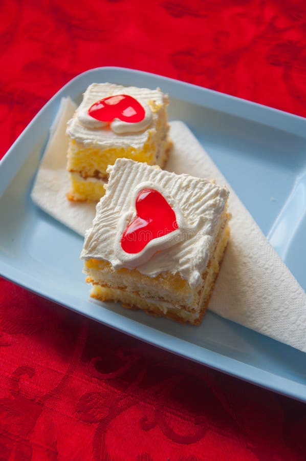 Slice of delicious cake stock image. Image of slice, snack - 48083113