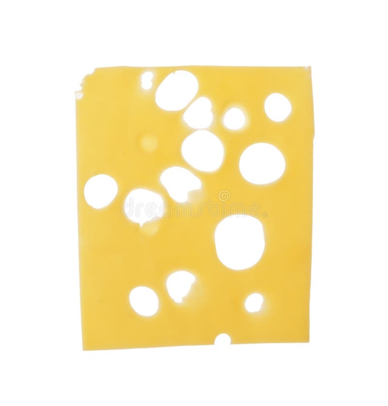 Slice of Delicious Cheese Isolated on White Stock Photo - Image of ...