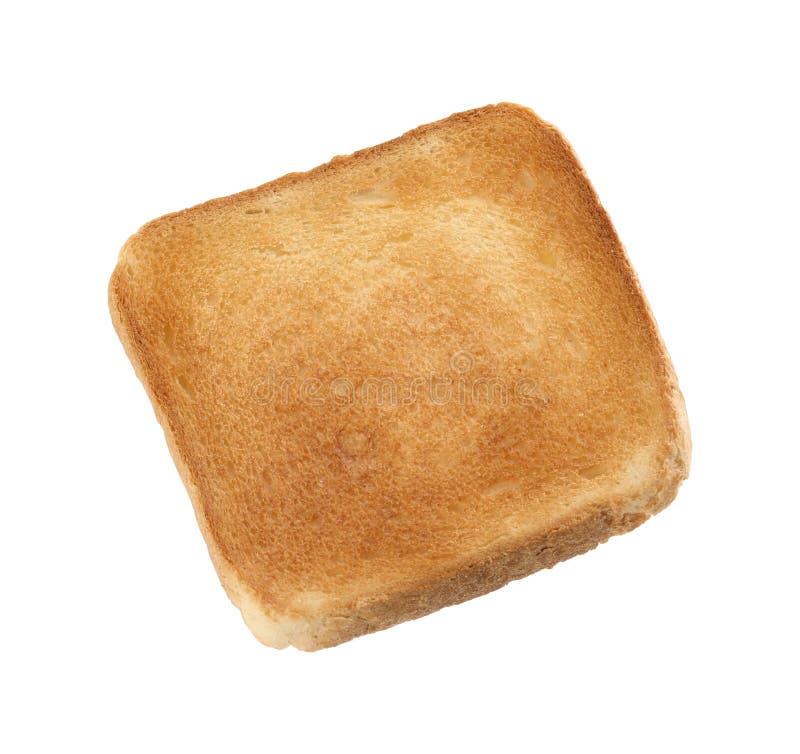 Slice of Delicious Toasted Bread on White Stock Photo - Image of ...