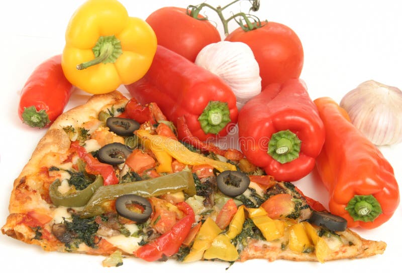 Slice of Delicious Vegetable Pizza Stock Photo - Image of meal, rappa ...