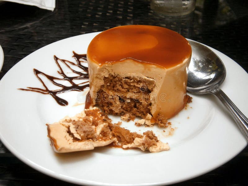 Slice of Desert Cake on a Plate with Silver Spoon Stock Image - Image ...