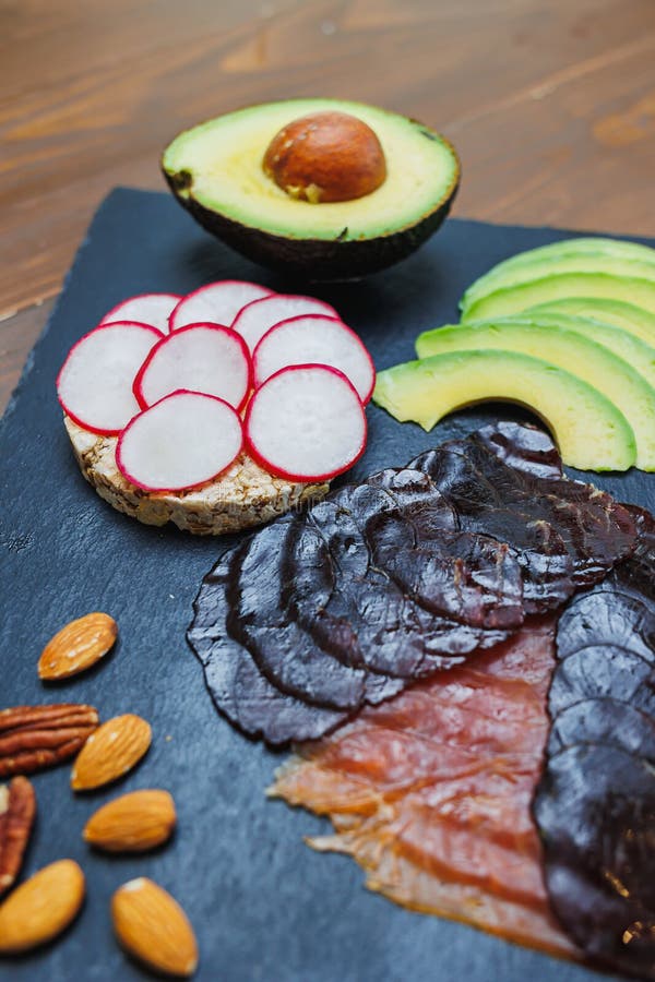 Slice of dried meat with stock photo. Image of cuisine - 349875030