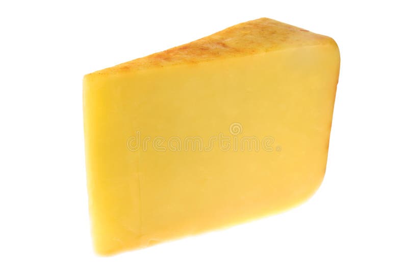 Slice of English Smoked Cheese Stock Photo - Image of camembert, eating ...