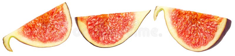 Slice of Fig Isolated on White. Clipping Path Stock Photo - Image of ...