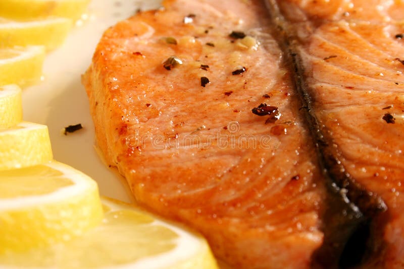 A slice of fish stock image. Image of restaurant, delicious - 2578345