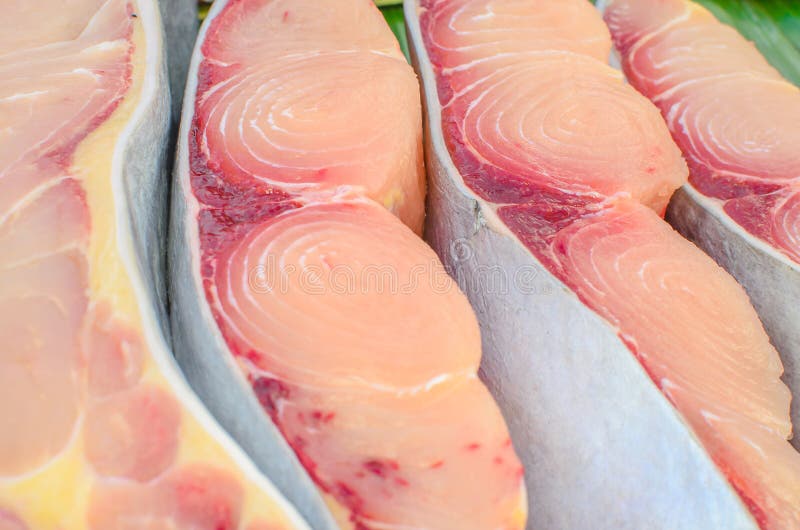 Slice of fish / meat stock photo. Image of butchered - 41558650